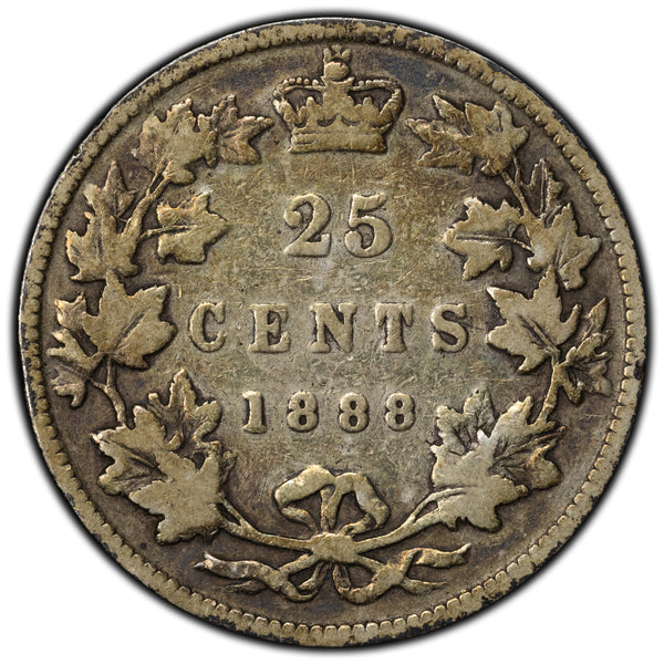 SOLD Canada 1888 25 Cents Quarter Silver Coin - The Toronto Coin Shop