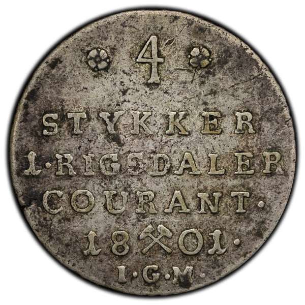 Norway 1801 1/5 Specie Daler Silver Coin - The Toronto Coin Shop