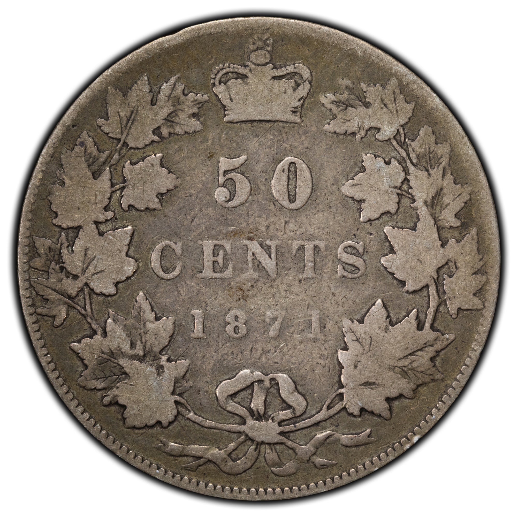 SOLD Canada 1871 50 Cents Half Dollar Silver Coin - The Toronto Coin Shop