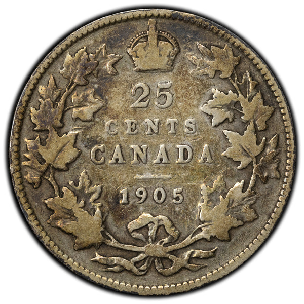 SOLD Canada 1 905 25 Cents Quarter Silver Coin - The Toronto Coin Shop
