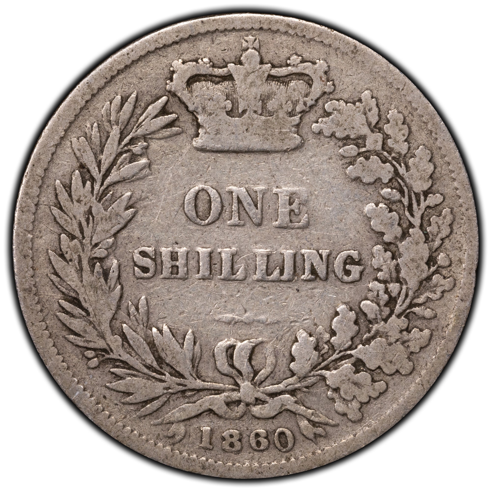 SOLD Great Britain 1860 Shilling Silver Coin - The Toronto Coin Shop