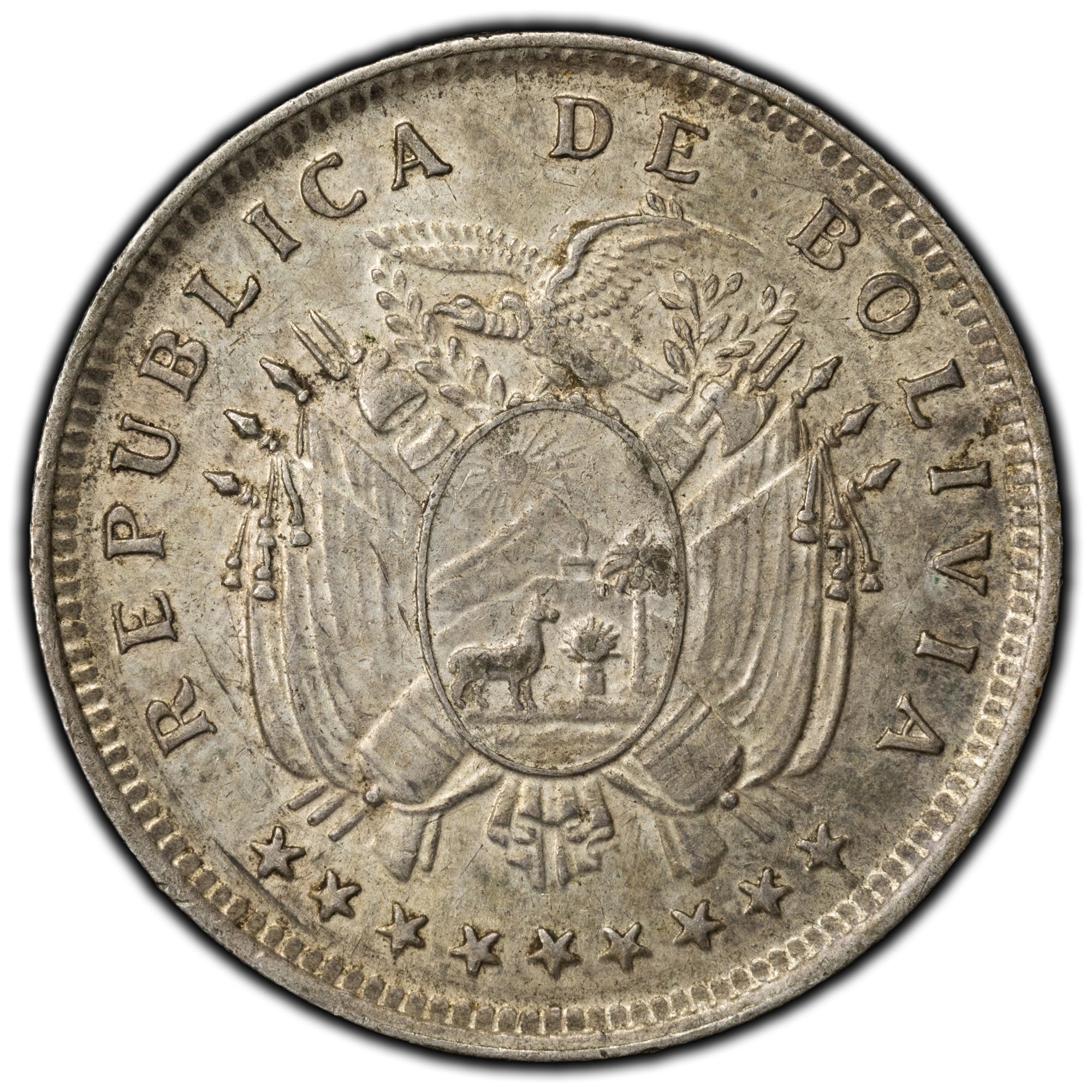 SOLD Bolivia 1909 20 Centavos Silver Coin - The Toronto Coin Shop