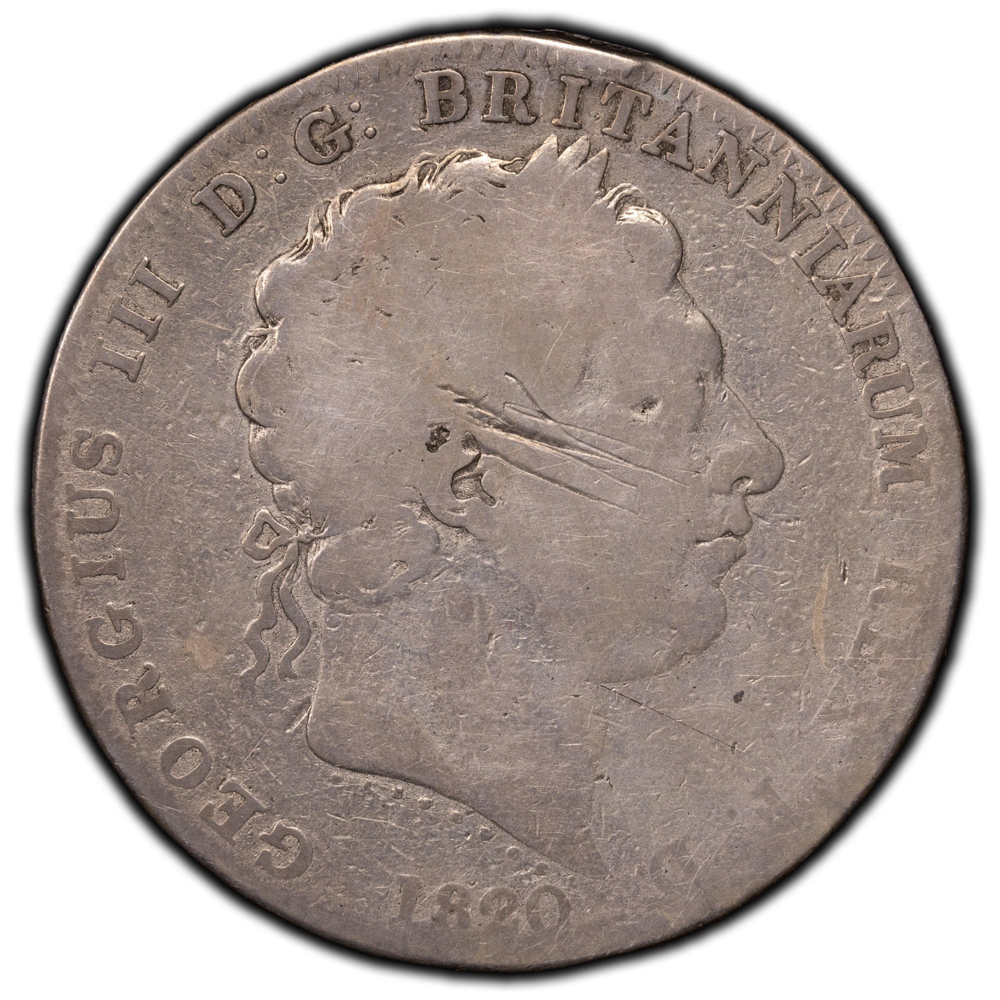 SOLD Great Britain 1820 Crown Silver Coin - Filler - The Toronto Coin Shop
