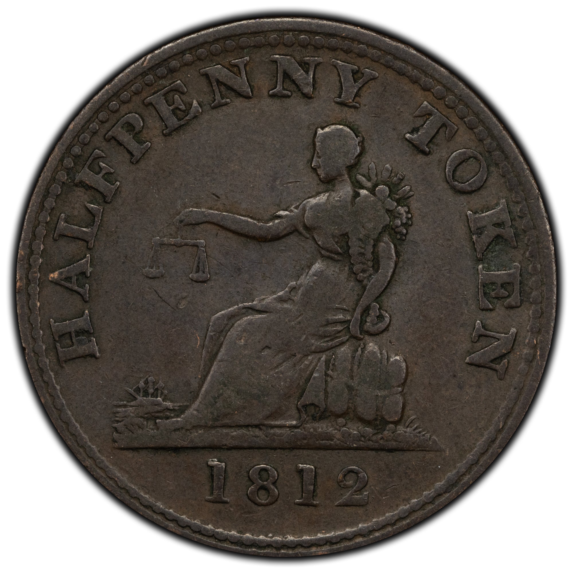 SOLD Lower Canada 1812 1/2 Half Penny Token LC-46A3 - The Toronto Coin Shop