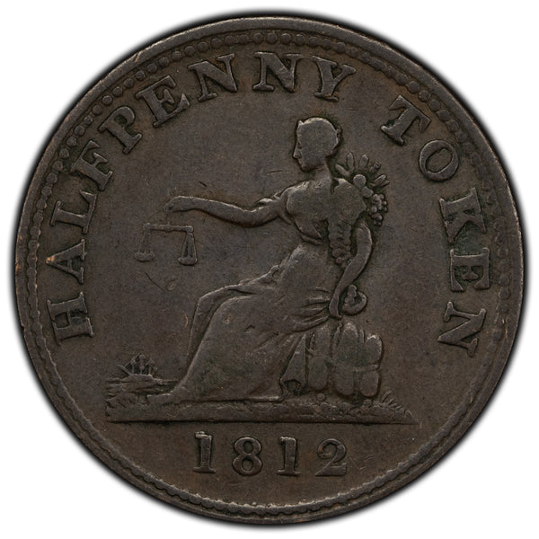 SOLD Lower Canada 1812 1/2 Half Penny Token LC-46A3 - The Toronto Coin Shop