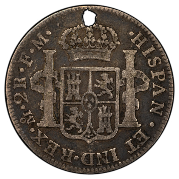 SOLD Mexico 1798 Mo-FM 2 Reales Silver Coin - Holed/Scratched - The ...