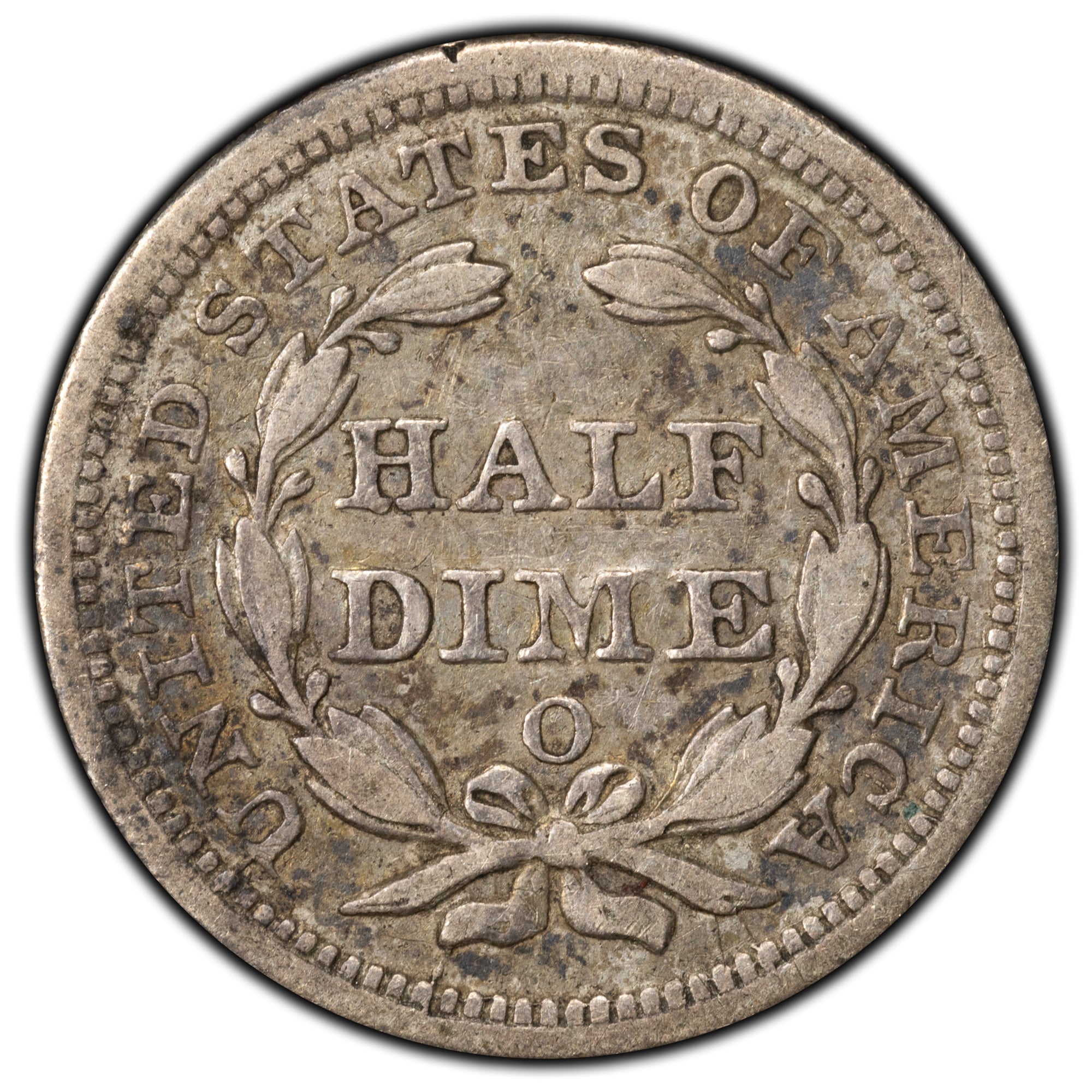 SOLD United States 1858-O 5 Cents Seated Liberty Half Dime Silver Coin ...