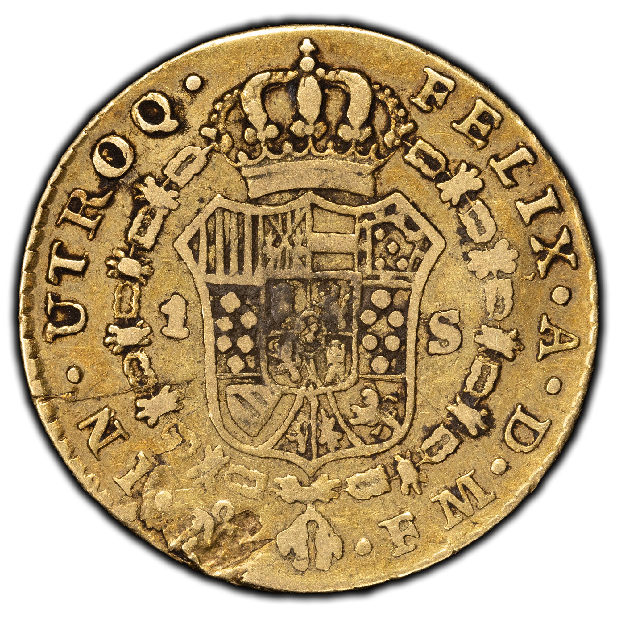 SOLD Mexico 1789 Mo-FM Escudo Gold Coin - Rare Type! - The Toronto Coin ...