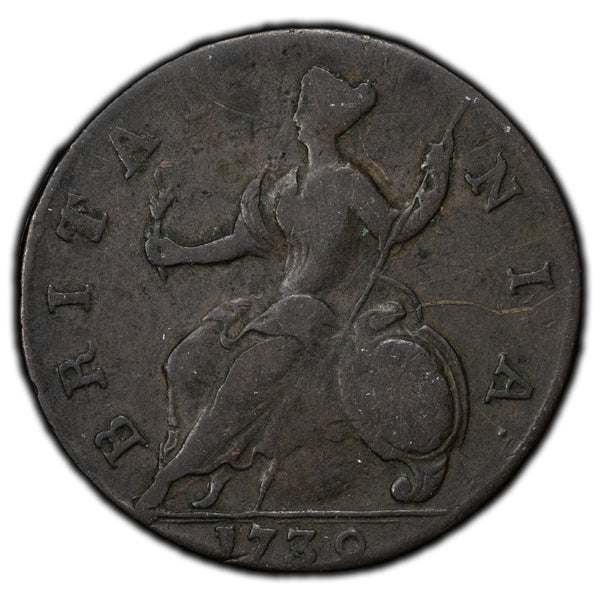 Great Britain 1730 1/2 Half Penny Coin KM #566 - The Toronto Coin Shop