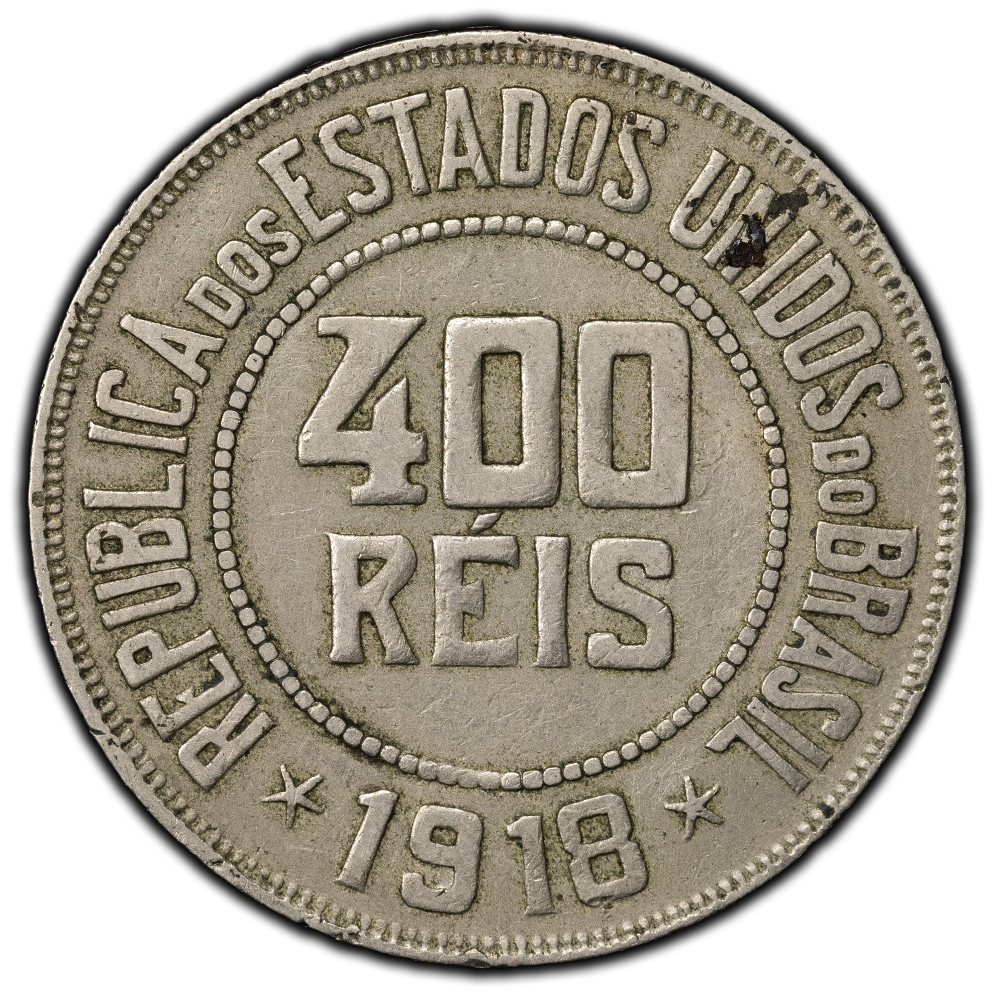 Brazil 1918 400 Reis Coin - The Toronto Coin Shop