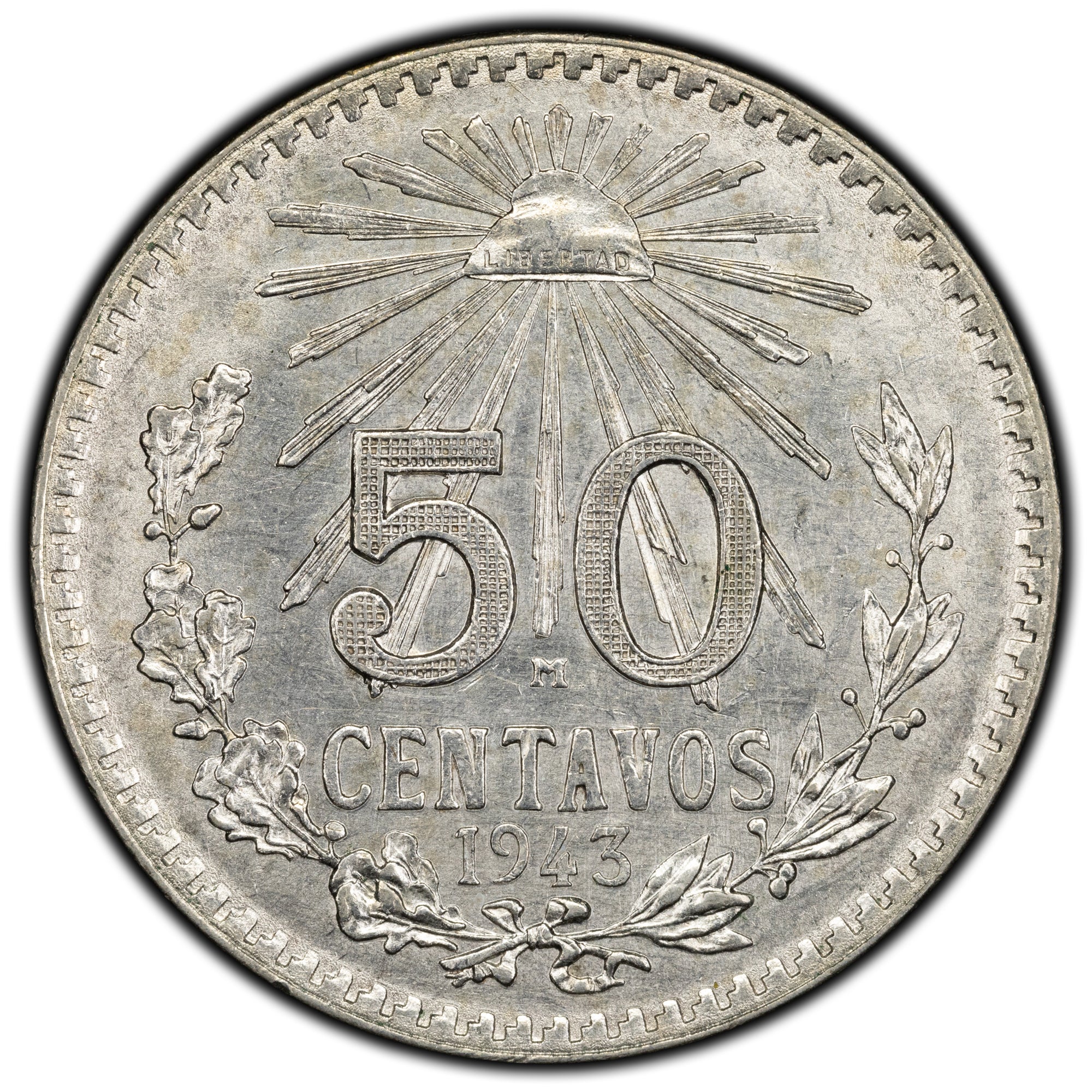 SOLD Mexico 1945 50 Centavos Silver Coin - The Toronto Coin Shop