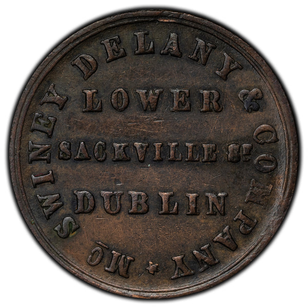 SOLD Ireland 1853 Dublin Swiney Delany & Co Token - The Toronto Coin Shop