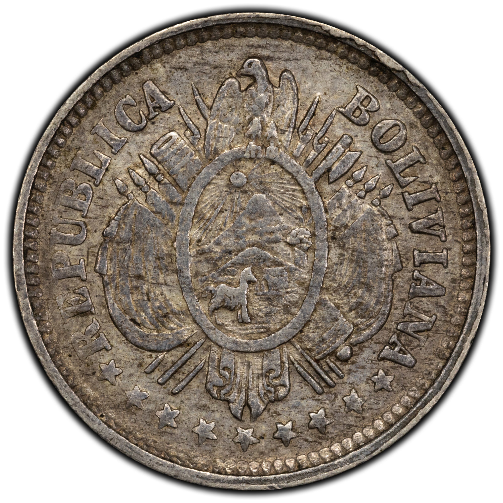 SOLD Bolivia 1893 5 Centavos Silver Coin - The Toronto Coin Shop