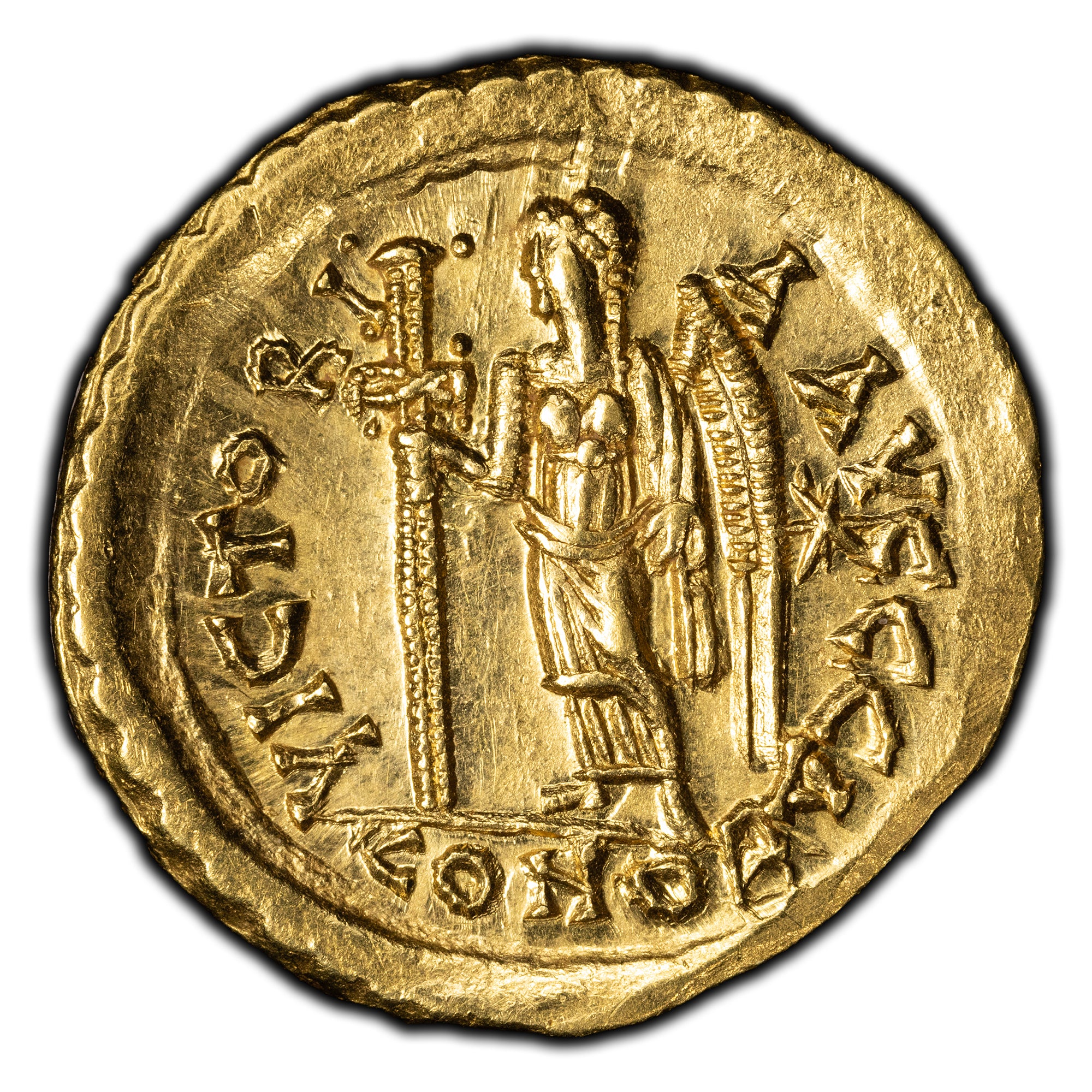SOLD Roman Imperial 454-474 Leo I Solidus Gold Coin - The Toronto Coin Shop