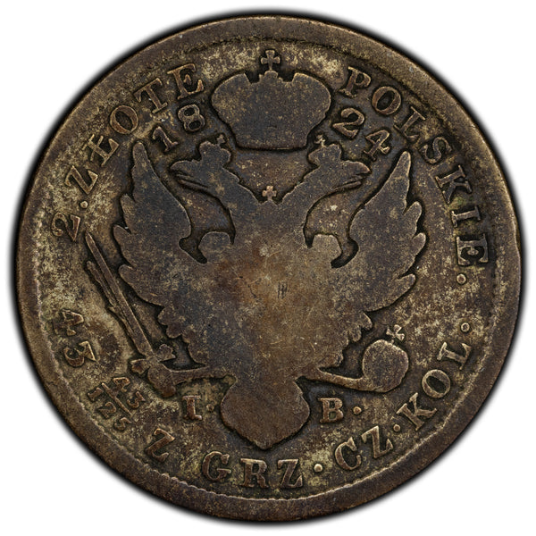 SOLD Poland 1824 2 Zlote Silver Coin - The Toronto Coin Shop