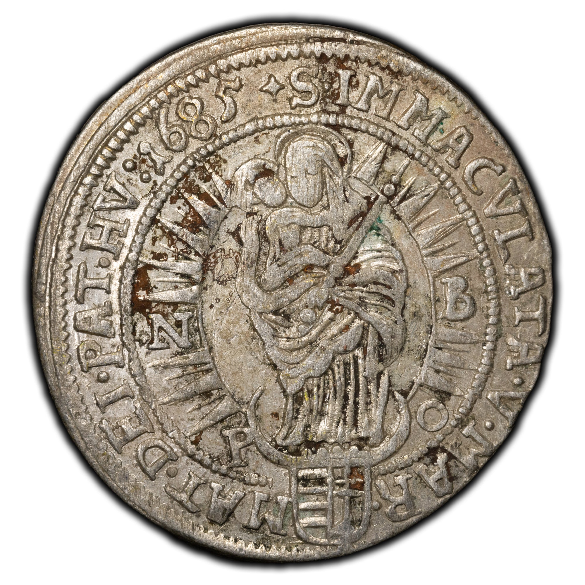 Austria 1685 Neustadt 6 Kreuzer Silver Coin - Leopold The Hogmouth - R ...