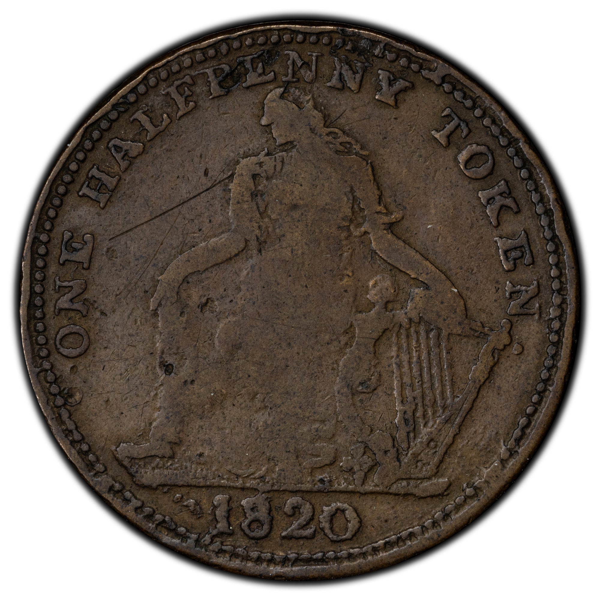SOLD Ireland 1820 Trade & Navigation 1/2 Half Penny Token W-2030 - The ...