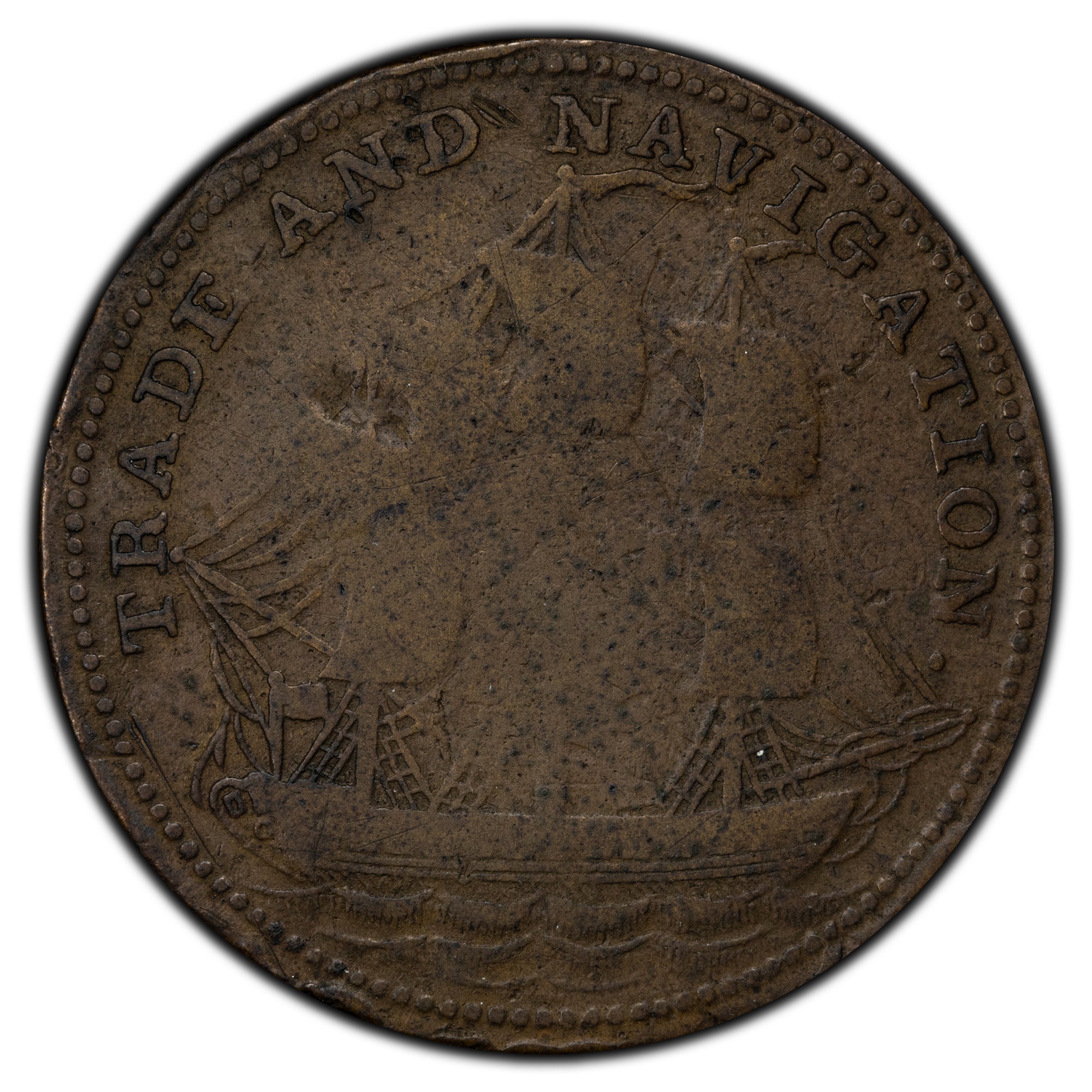 SOLD Ireland 1820 Trade & Navigation 1/2 Half Penny Token W-2030 - The ...
