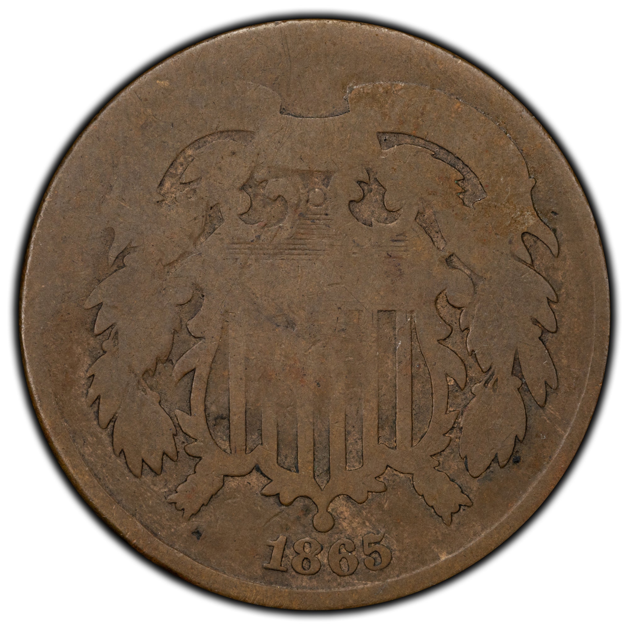 United States 1865 Fancy 5 2 Cents Coin - The Toronto Coin Shop