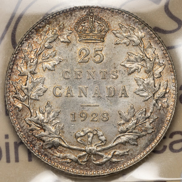 SOLD Canada 1928 25 Cents Quarter Silver Coin - ICCS MS-64 - The ...