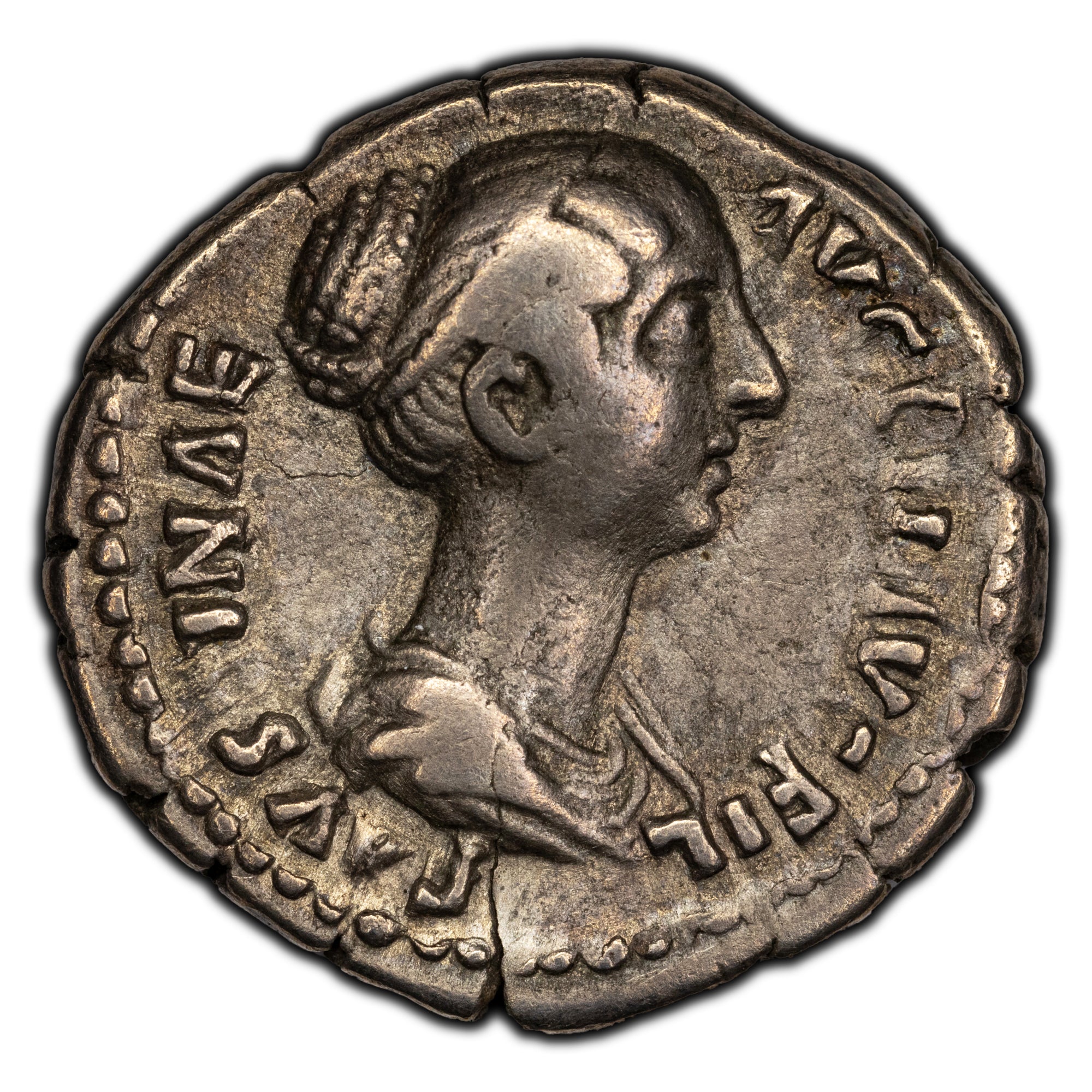 SOLD Ancient Rome Faustina Junior AD 138-61 Denarius Silver Coin - The ...