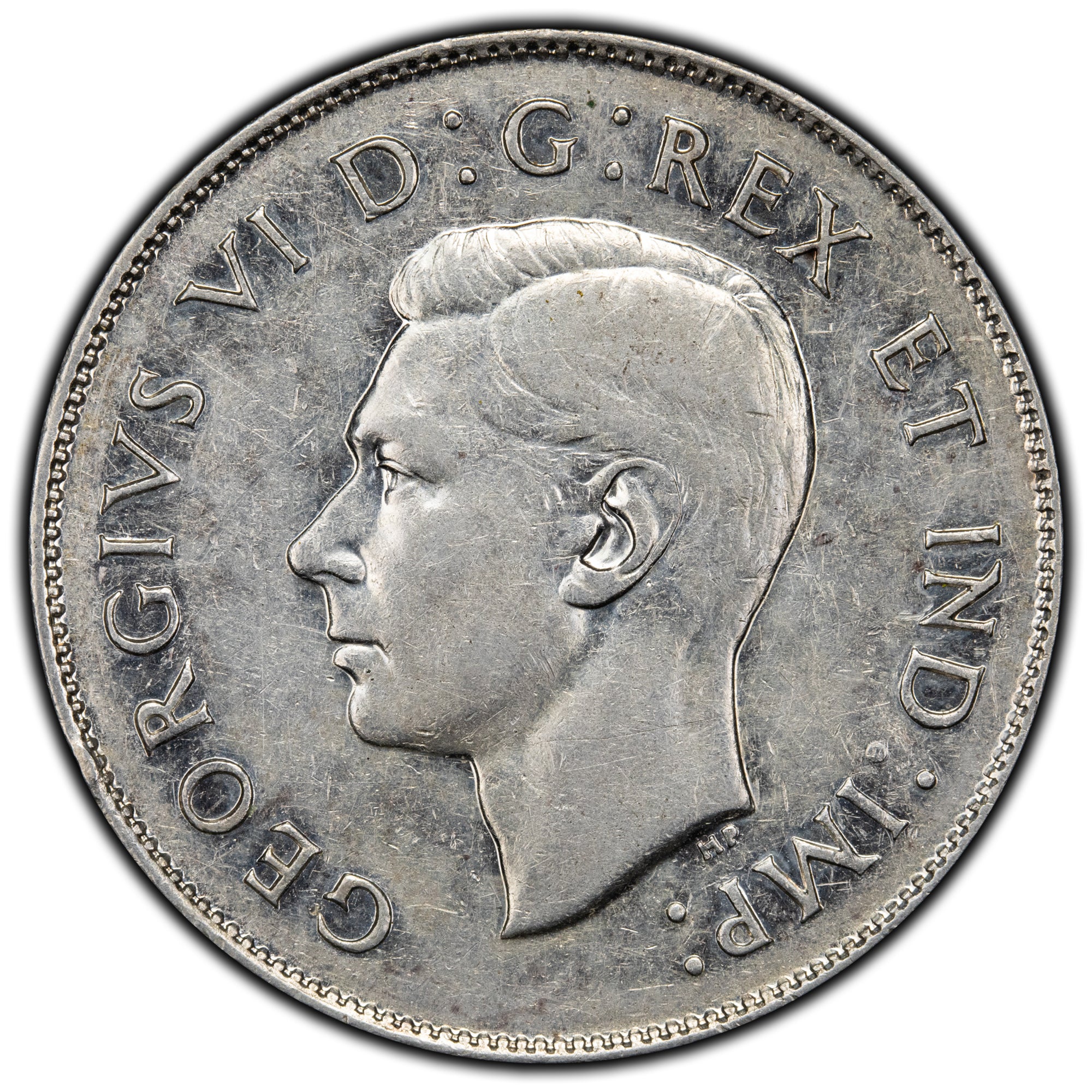 SOLD Canada 1947 Maple Leaf Curved 7 50 Cents Half Dollar Silver Coin ...