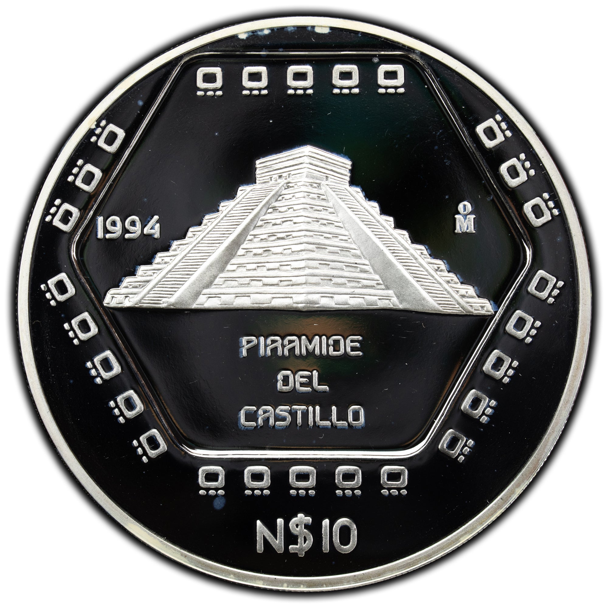SOLD Mexico 1994 Piramide De Castillo 5oz .999 Fine Silver Proof Coin ...