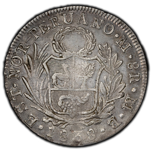 Peru (North Peru) 1838-MB 8 Reales Silver Coin KM #155 - The Toronto ...