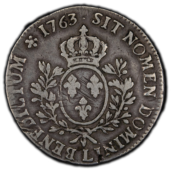 SOLD France 1763 1 Ecu Silver Coin - The Toronto Coin Shop