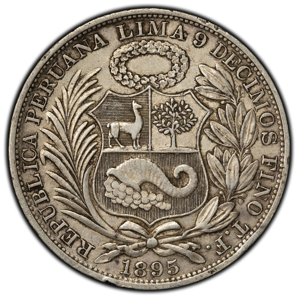 SOLD Peru 1895 1 Sol Silver Coin - The Toronto Coin Shop