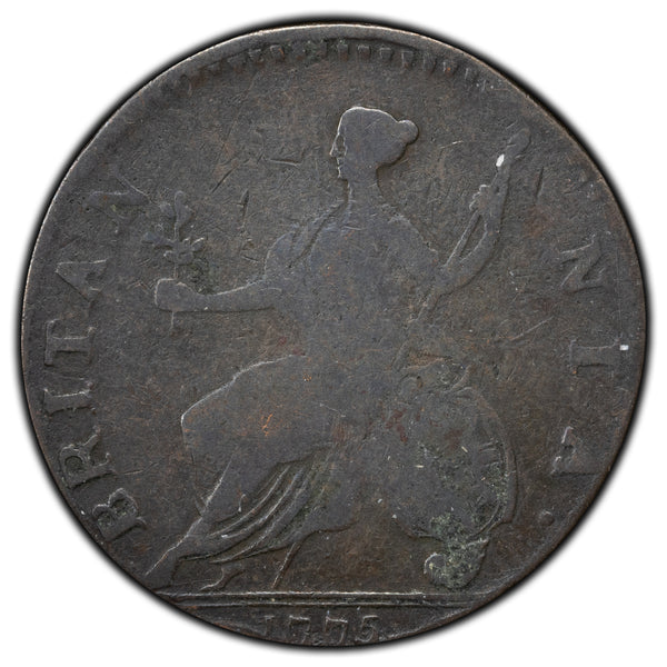 SOLD Great Britain 1775 1/2 Half Penny Coin - The Toronto Coin Shop