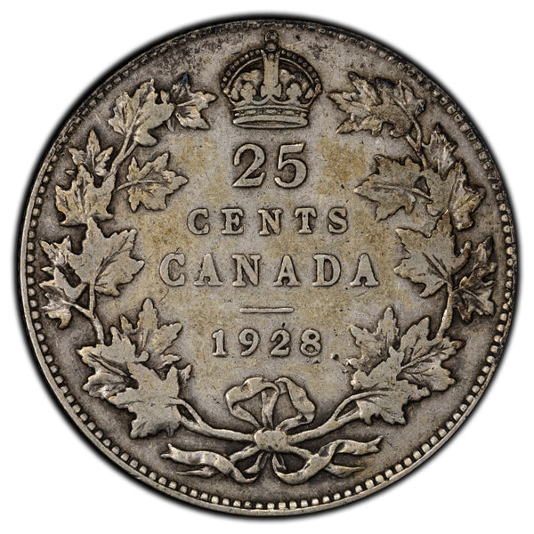 SOLD Canada 1928 25 Cents Quarter Silver Coin - Fine - The Toronto Coin ...