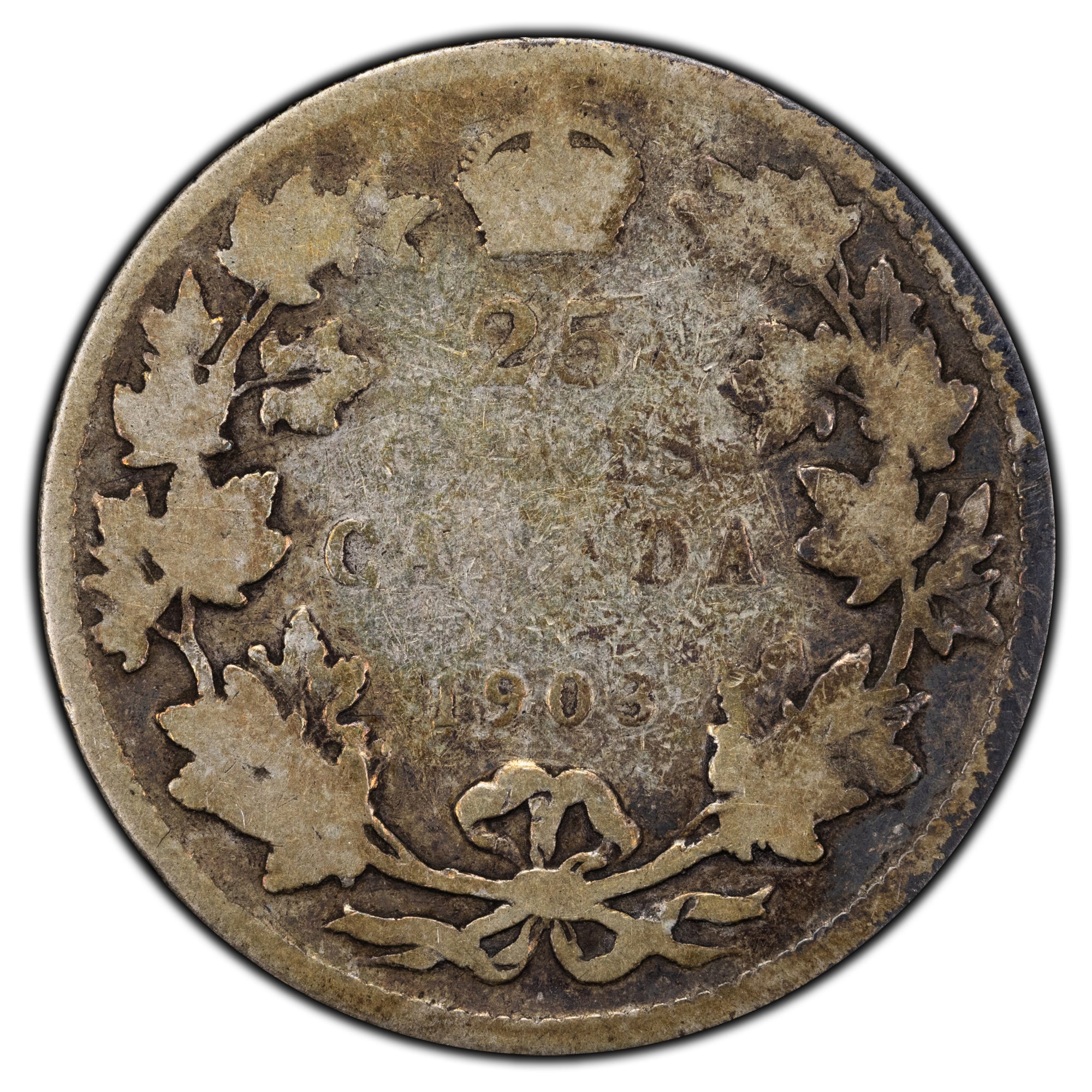 SOLD Canada 1903 25 Cents Quarter Silver Coin - Filler - The Toronto ...