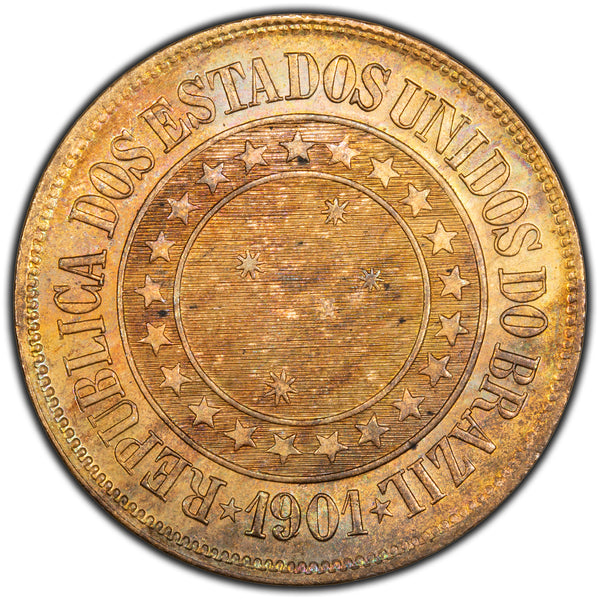 SOLD Brazil 1901 40 Reis Silver Coin KM #491 - The Toronto Coin Shop