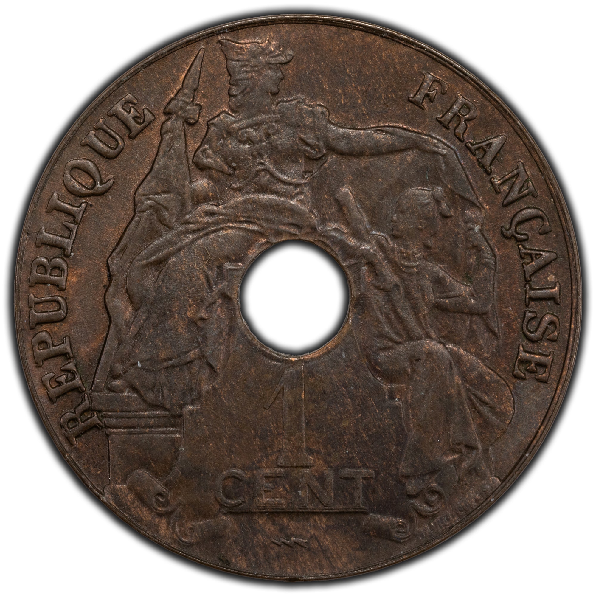 SOLD French Indochina 1923 1 One Cent Coin - The Toronto Coin Shop