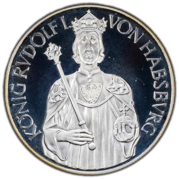 Austria 1991 100 Schilling Silver Proof Coin KM #3001 - King Rudolf I ...