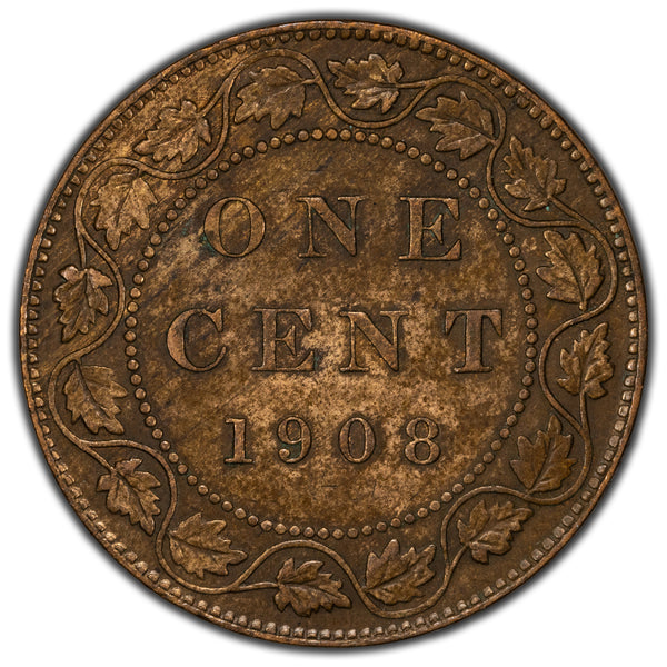SOLD Canada 1908 1 Large Cent Coin - EF - The Toronto Coin Shop