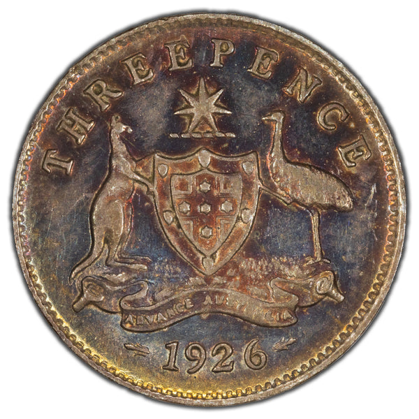 Australia 1926 3 Pence Silver Coin KM #24 - The Toronto Coin Shop