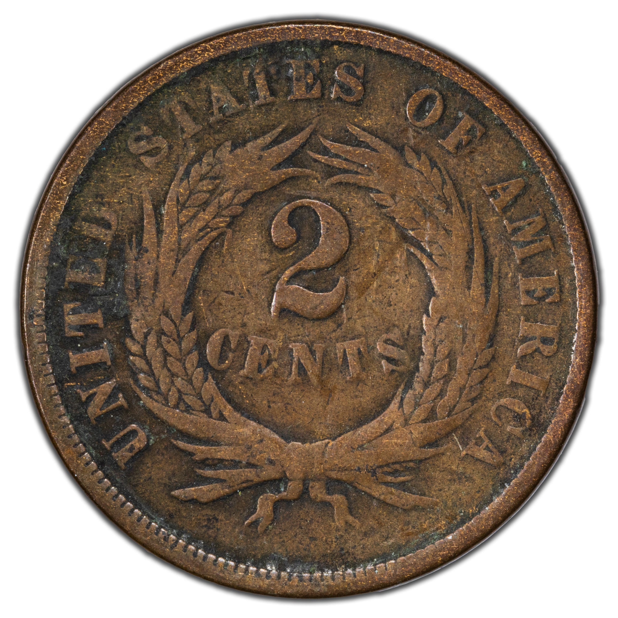 SOLD United States 1865 Fancy '5' 2 Cents Coin - The Toronto Coin Shop