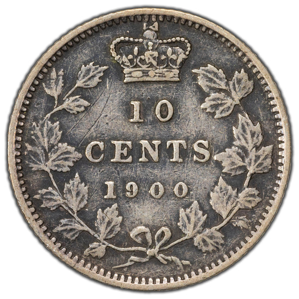 SOLD Canada 1900 10 Cents Dime Silver Coin - VF - The Toronto Coin Shop