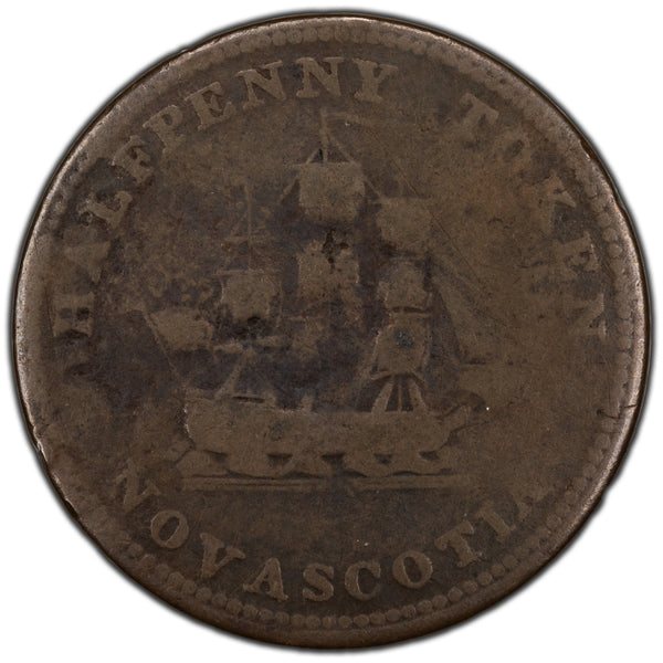 SOLD Canada Nova Scotia 1815 Commercial Change Halfpenny Token NS-12 ...