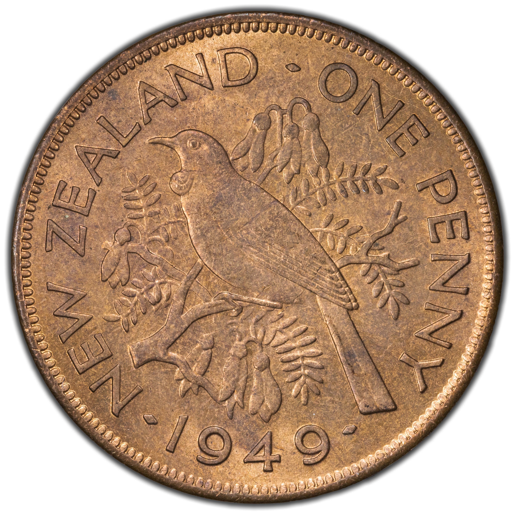 SOLD New Zealand 1949 One Penny Coin - The Toronto Coin Shop