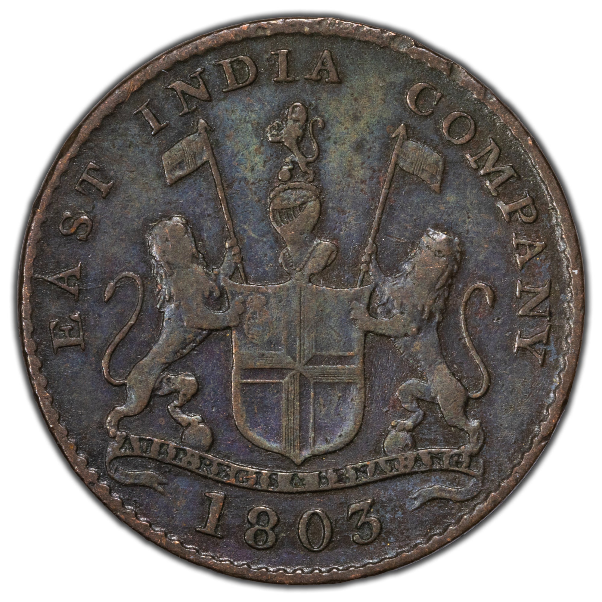 SOLD East India Company 1803 5 Cash Coin KM #316 - The Toronto Coin Shop