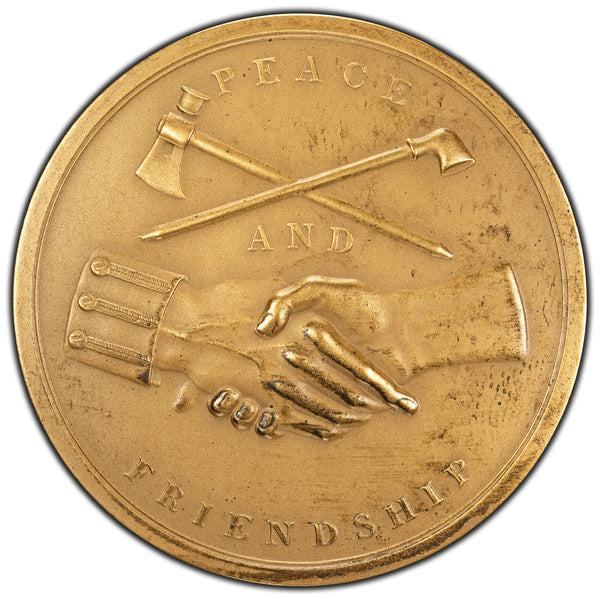United States 1789 Restrike Indian Peace Medal Bronze 76mm - The ...