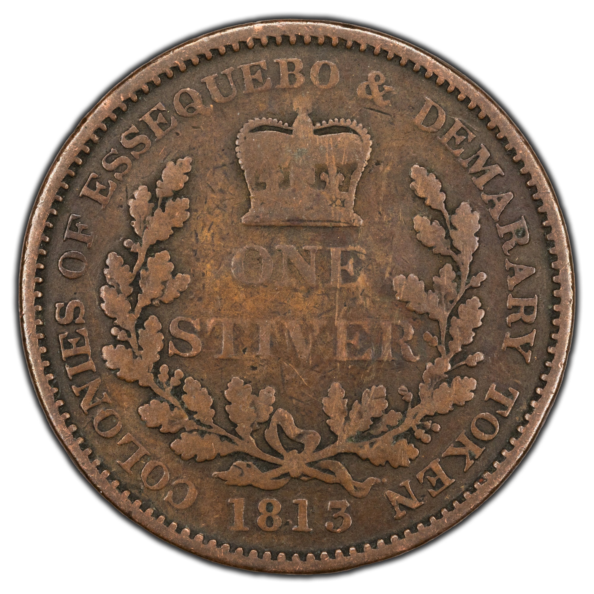 SOLD Demerara & Essequibo 1813 Stiver Coin KM #10 - The Toronto Coin Shop