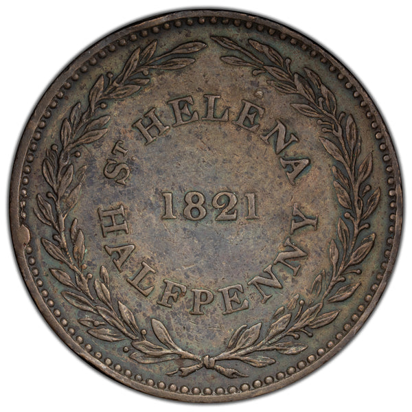 SOLD St. Helena 1821 1/2d Half Penny Coin - The Toronto Coin Shop