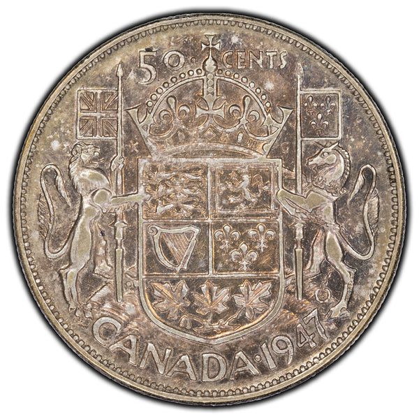 SOLD Canada 1947 Curved 7 50 Cents Silver Coin - The Toronto Coin Shop