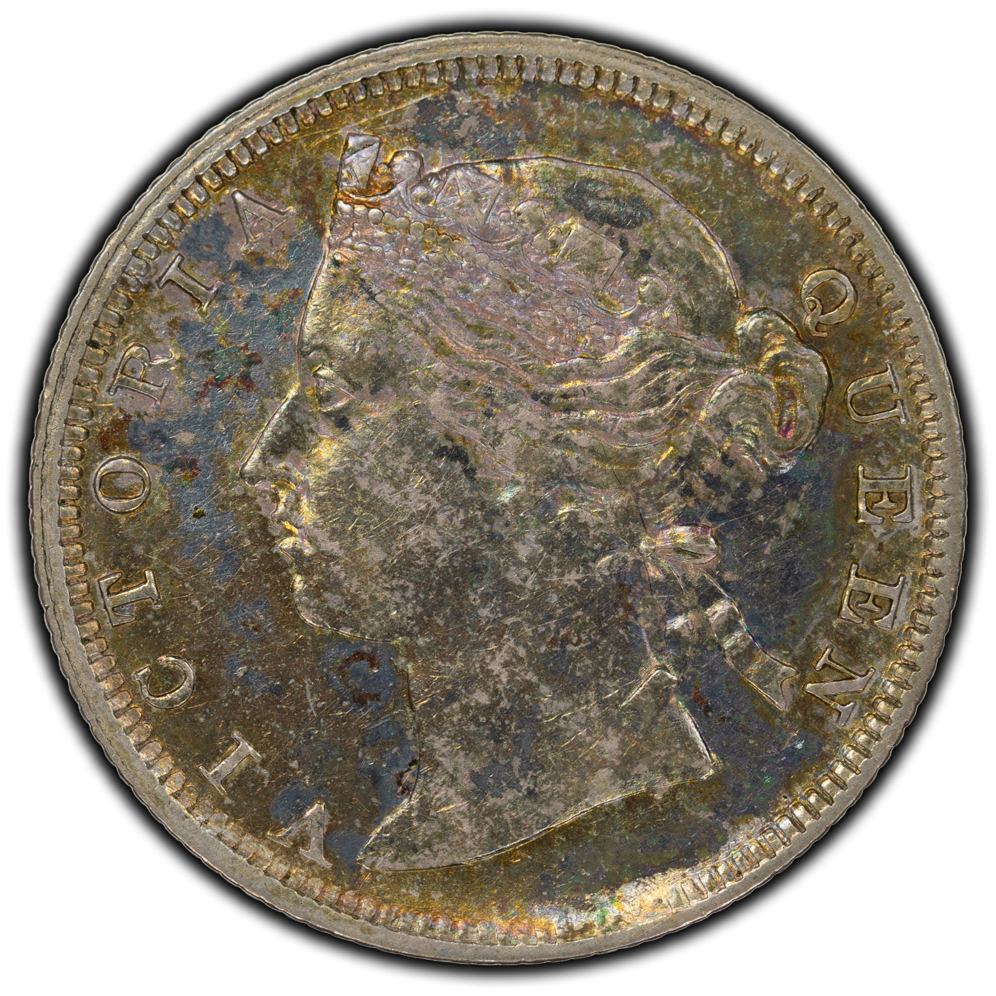 Hong Kong 1866 20 Cents Silver Coin - Cleaned - The Toronto Coin Shop