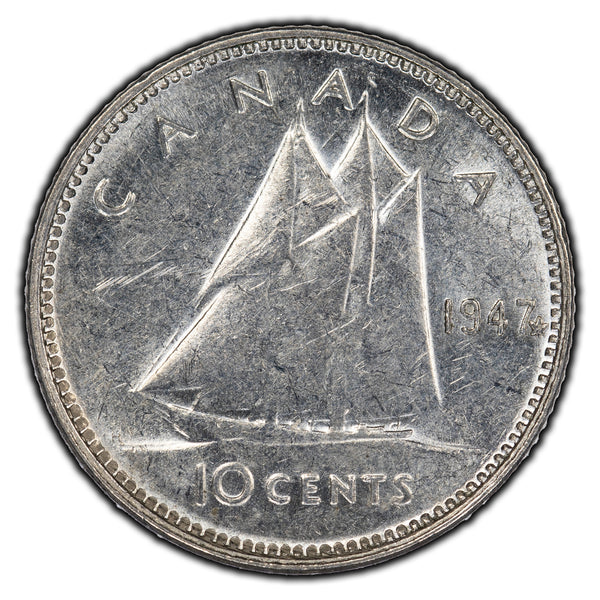 SOLD Canada 1947 Maple Leaf 10 Cents Silver Coin - EF-45 - The Toronto ...