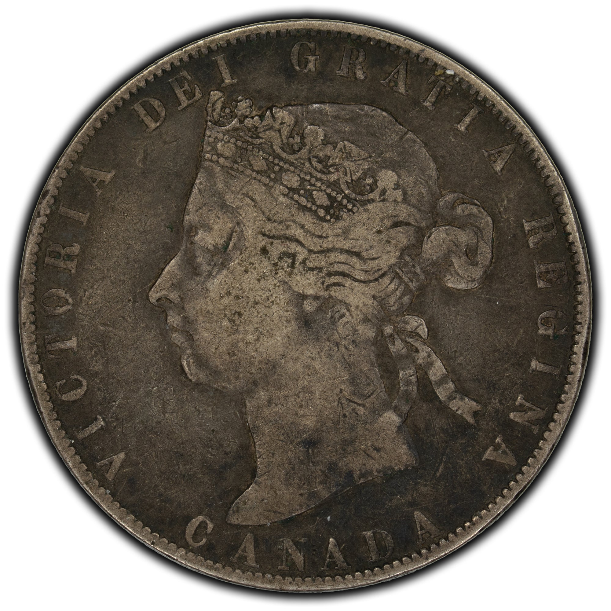 SOLD Canada 1900 50 Cents Silver Coin - F-12 - The Toronto Coin Shop